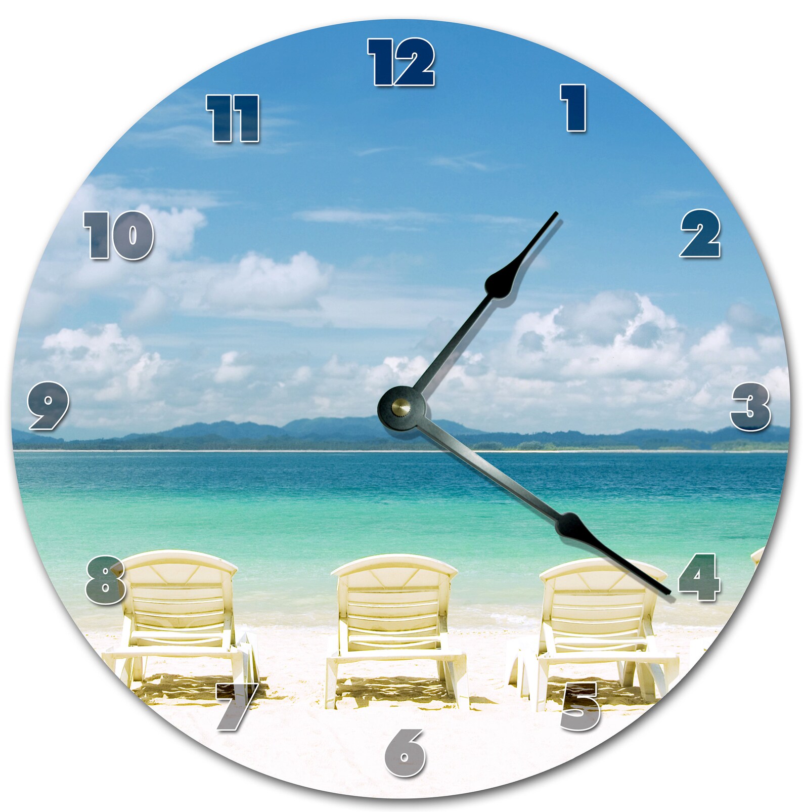 10.5 BEACHVIEW BENCHES Clock Living Room Clock Large - Etsy