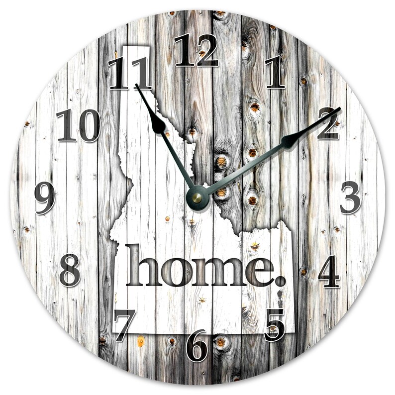 10.5 IDAHO Rustic Map Clock Living Room Clock Large | Etsy