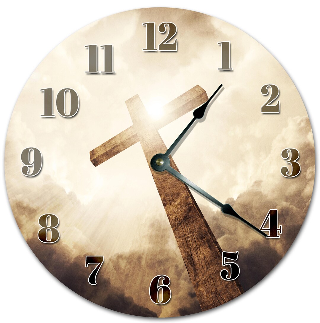 10.5 CROSS Clock Living Room Clock Large 10.5 Wall Clock Home Décor ...