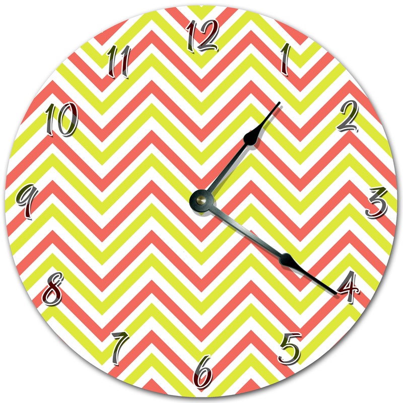 Chevron Wall Clock - Etsy