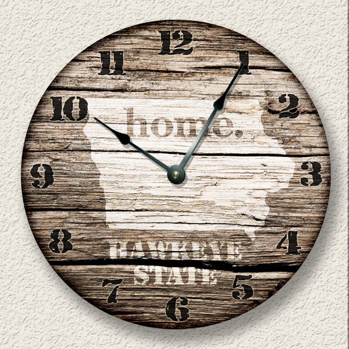10.5 Wall Clock IOWA Home State Wall CLOCK Barn - Etsy
