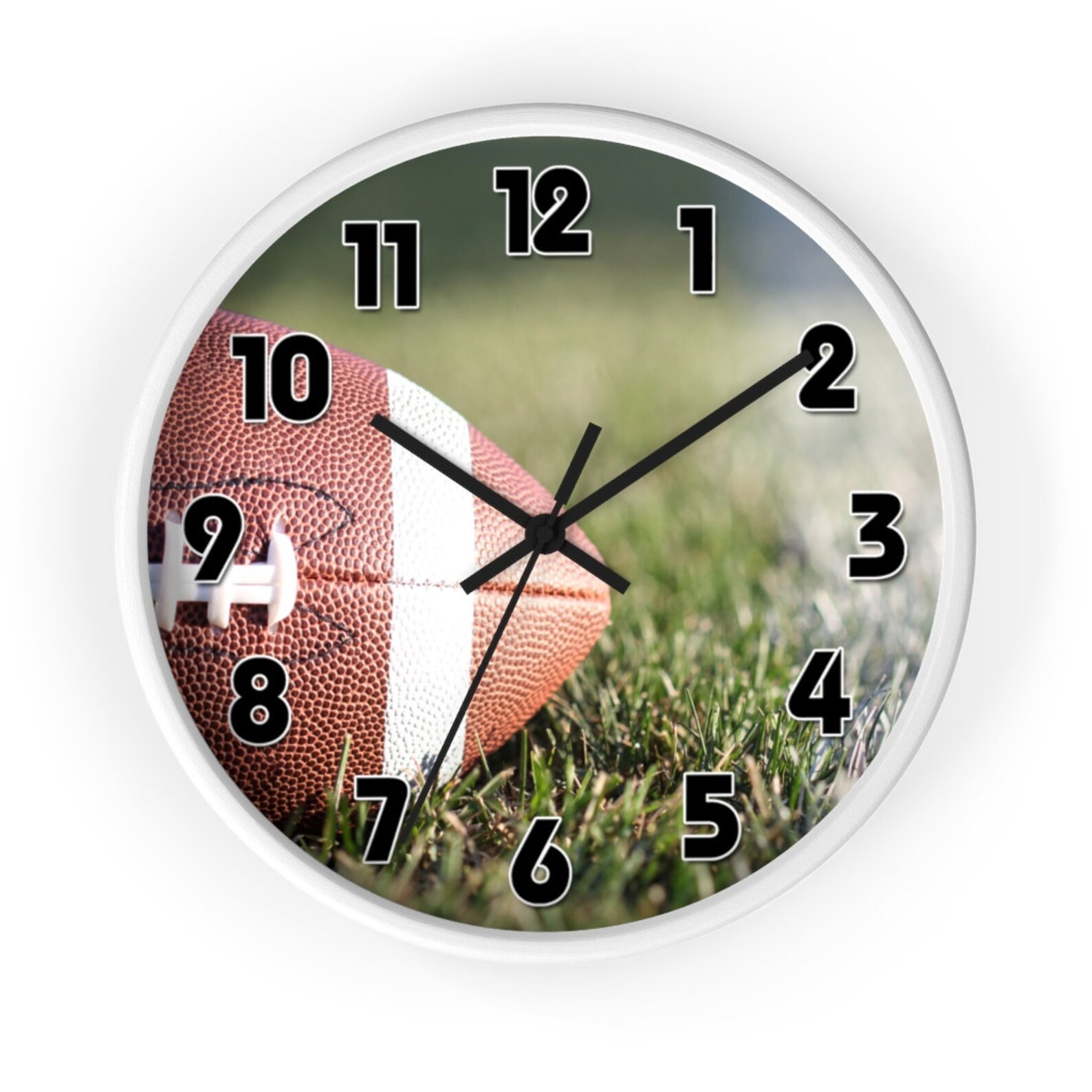 10 Silent Wall Clocks FOOTBALL WALL CLOCK Personalized | Etsy