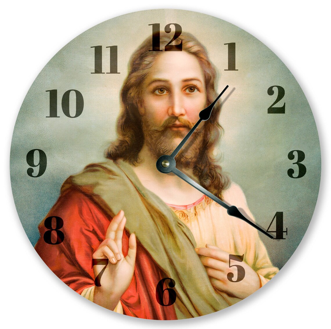 10.5 JESUS CHRIST Clock Living Room Clock Large | Etsy