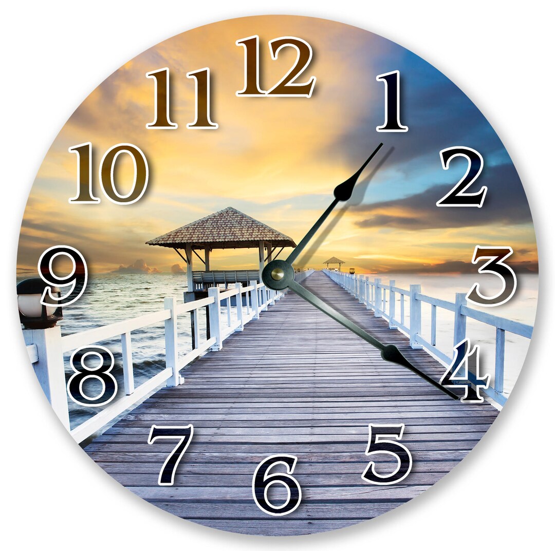 10.5 DOCK WITH GAZEBO Clock Large 10.5 Wall - Etsy