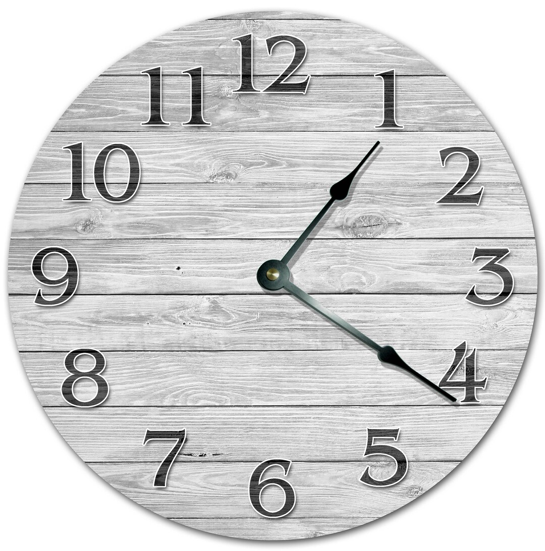 10.5" Mdf PLANK Clock - Living Room Clock - Large 10.5" Wall Clock ...