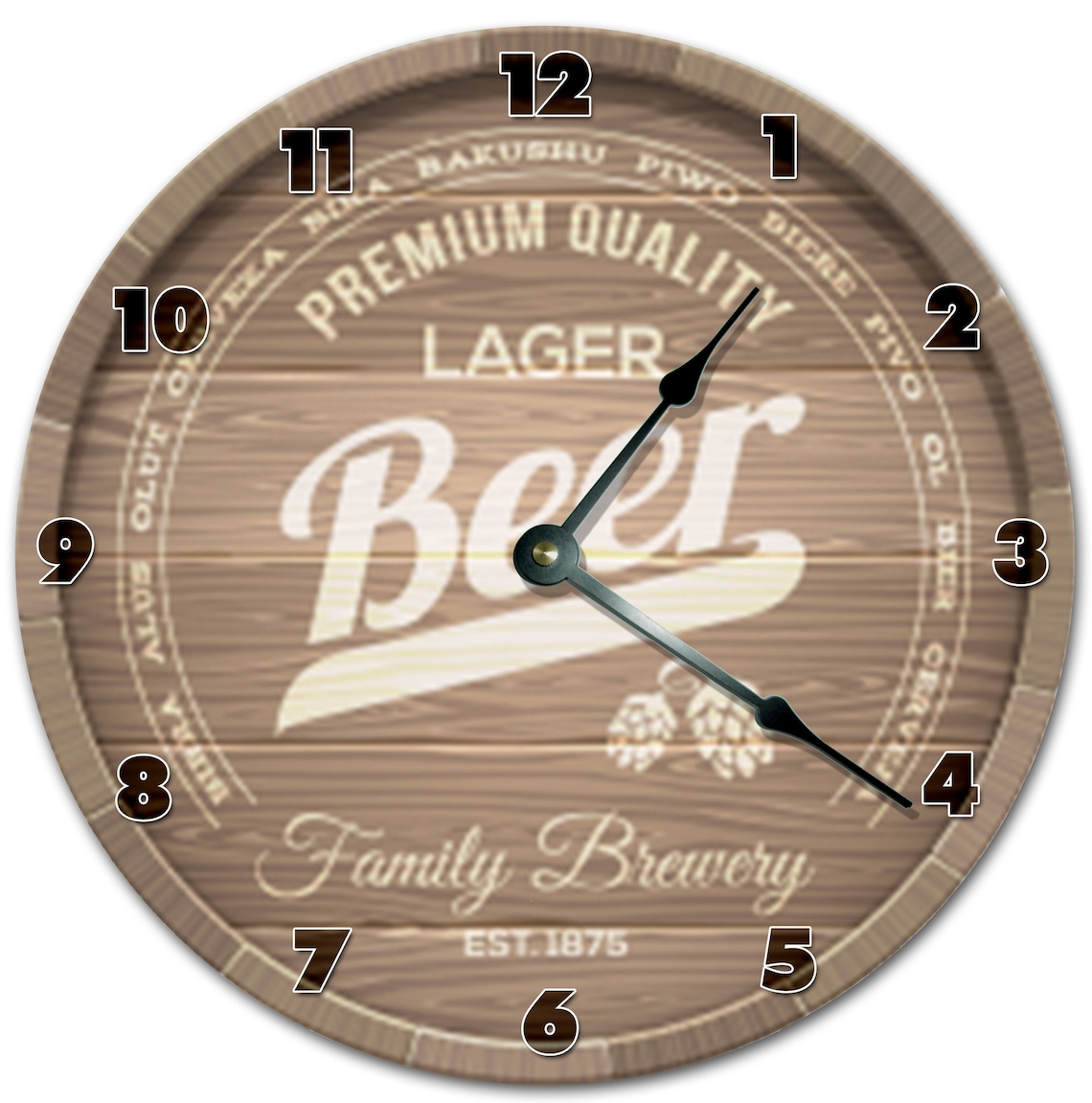 10.5 Aged LAGER BEER Clock Barrel Clock Living Room - Etsy
