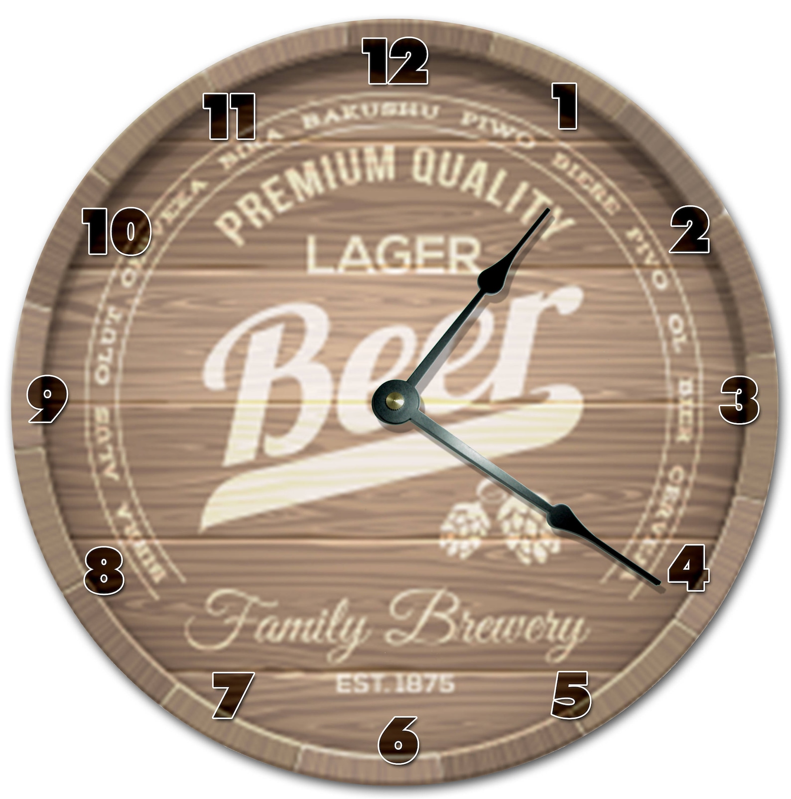10.5 Aged LAGER BEER Clock Barrel Clock Living Room - Etsy