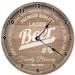 10.5" Aged LAGER BEER Clock - Barrel Clock - Living Room Clock - Large ...
