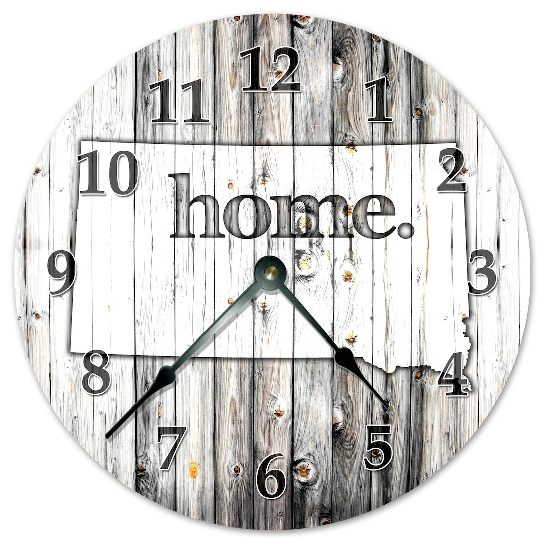 10.5" SOUTH DAKOTA Clock - Living Room Clock - Large 10.5" Wall Clock ...