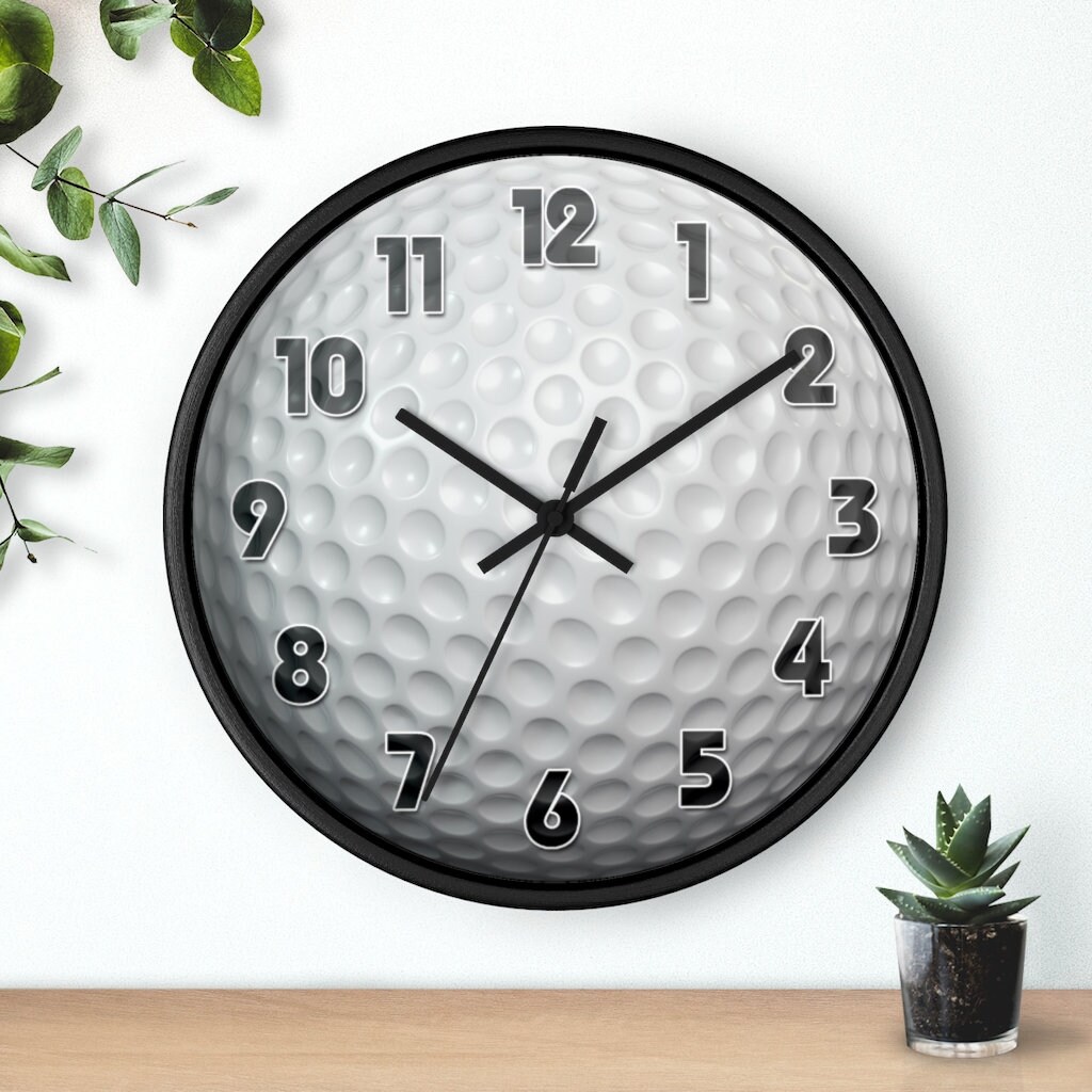 Wall Clock SILENT GOLF CLOCK Fathers Day Gift for Dad Fathers | Etsy