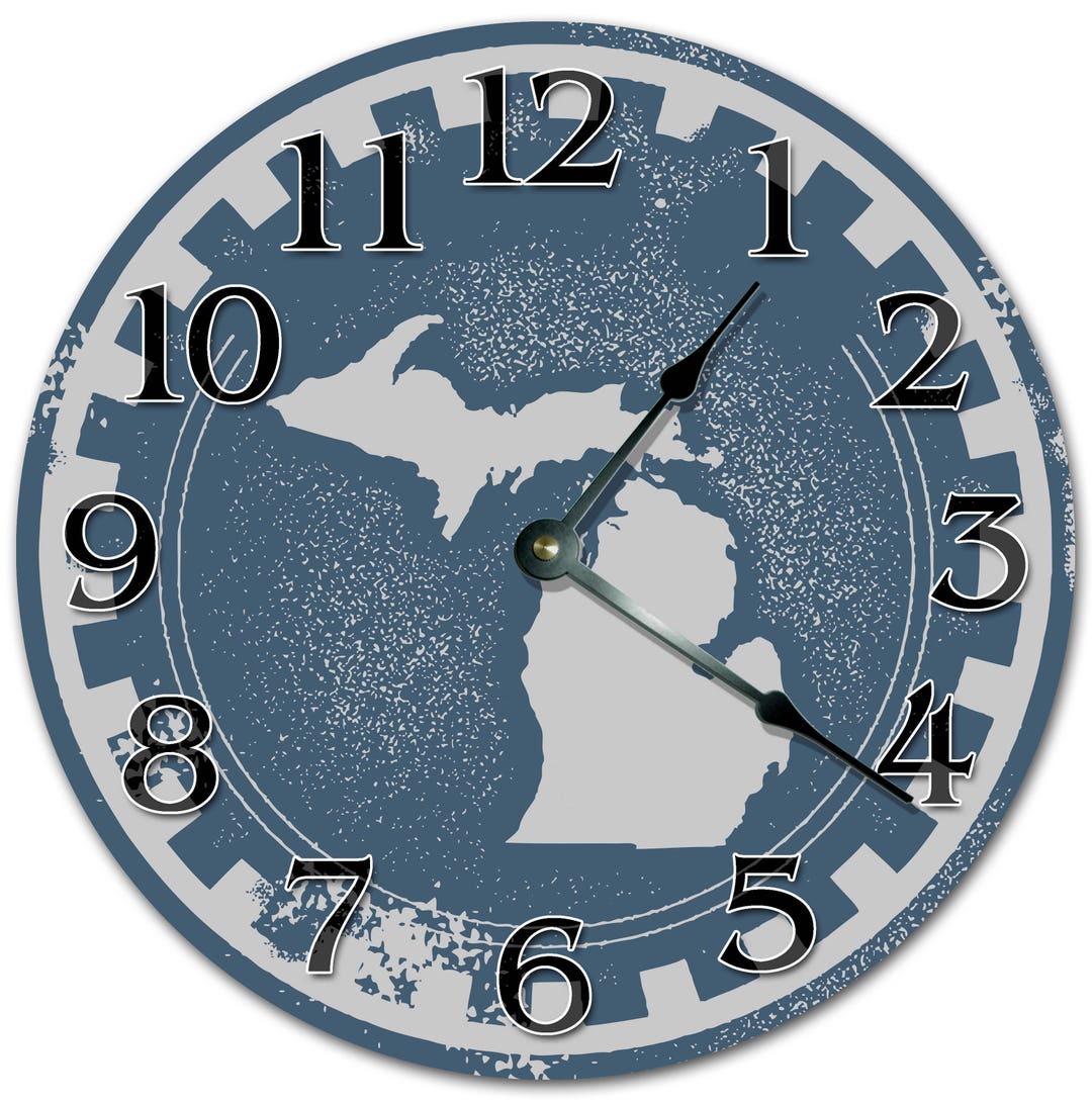 10.5 MICHIGAN STATE Clock Living Room Clock Large 10.5 Wall Clock Home ...