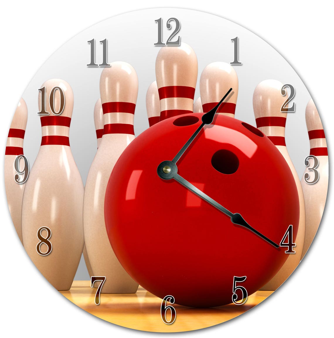 10.5 BOWLING BALL and PINS Clock Living Room Clock - Etsy
