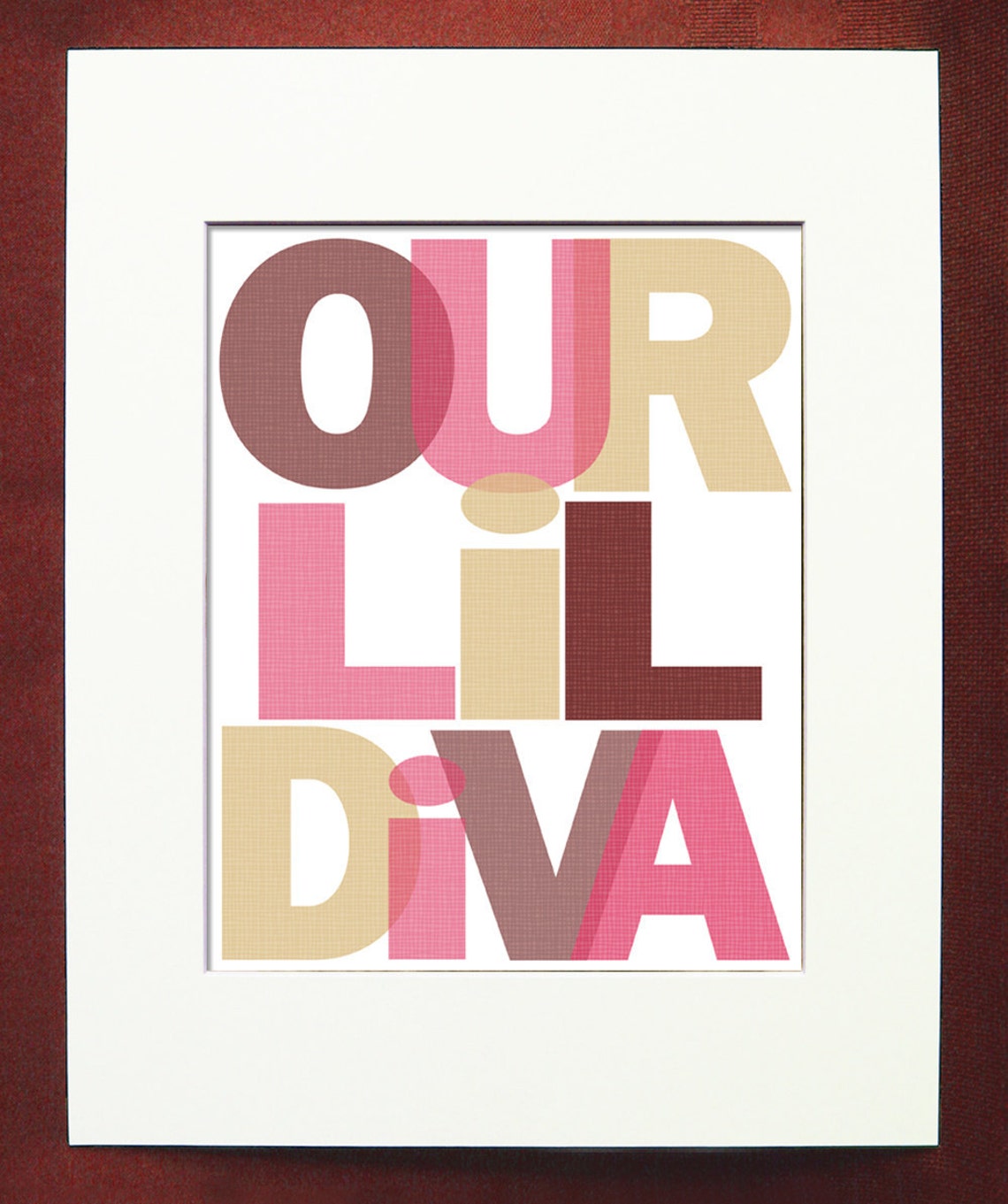 Our Lil Diva 8x10 Art Poster With Your Custom Colors - Etsy