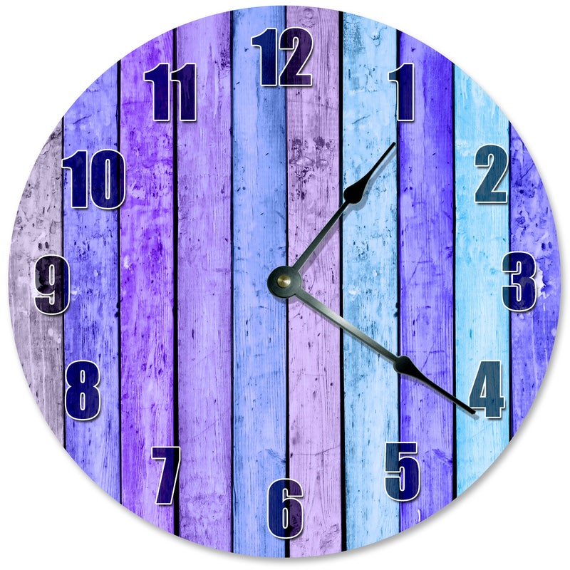 Purple Wall Clock - Etsy