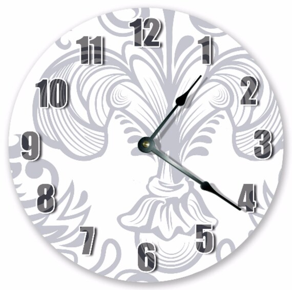 10.5 Great Abstract Design Clock Gray and White Clock | Etsy