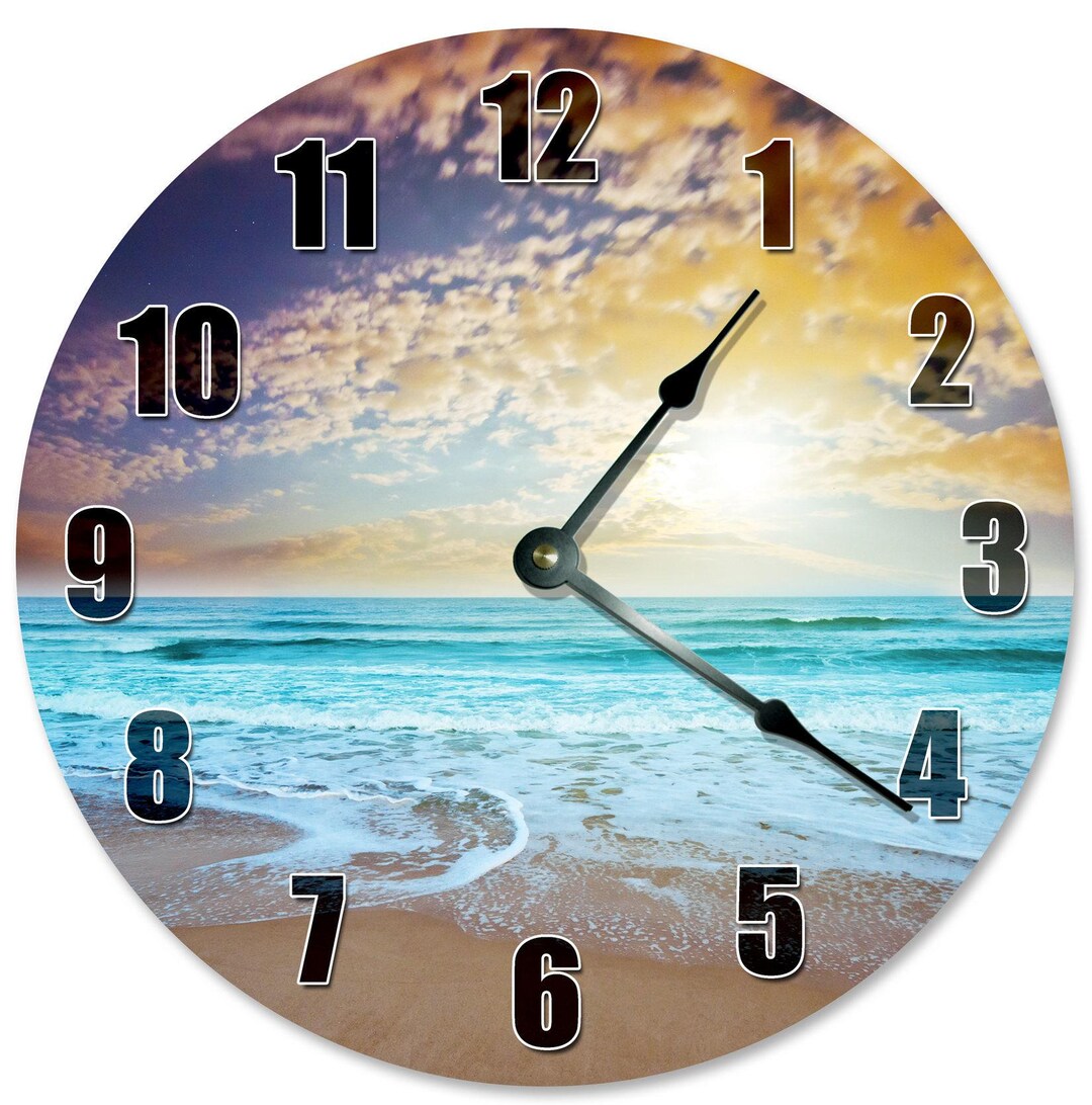Ocean Wall Clock: Blue Waves, 10.5