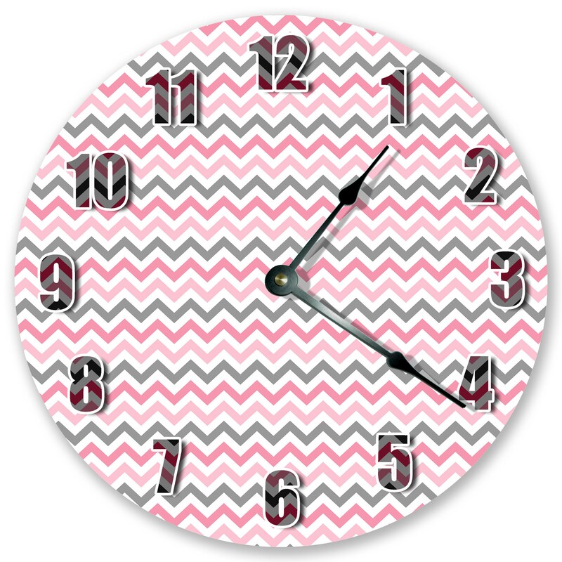 Chevron Wall Clock - Etsy