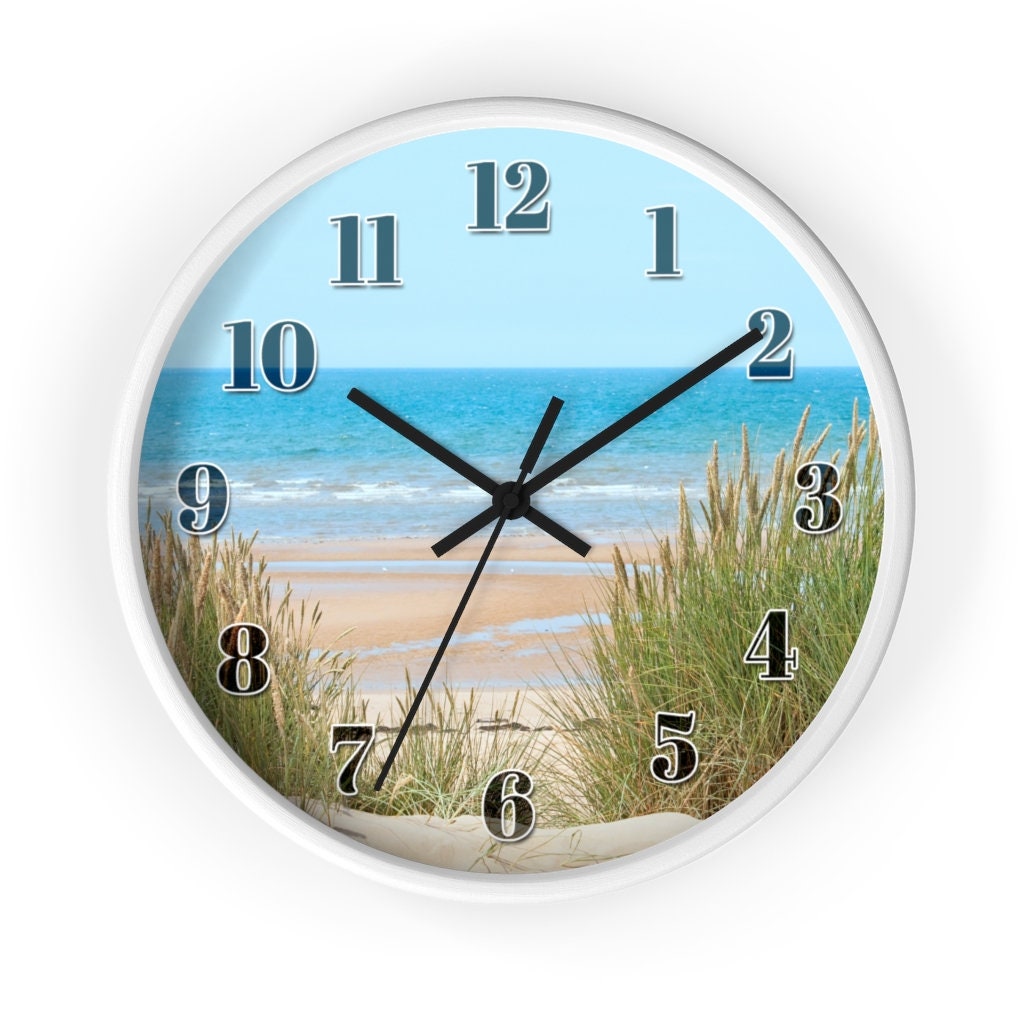 10 Silent BEACH WALL CLOCK Modern Home Decor Clocks | Etsy