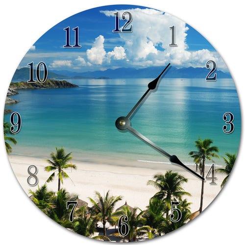 10.5 BEACHVIEW BENCHES Clock Living Room Clock Large - Etsy