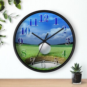 10 SILENT GOLF CLOCK Fathers Day Gift From Son Dad Fathers Golf Gift ...