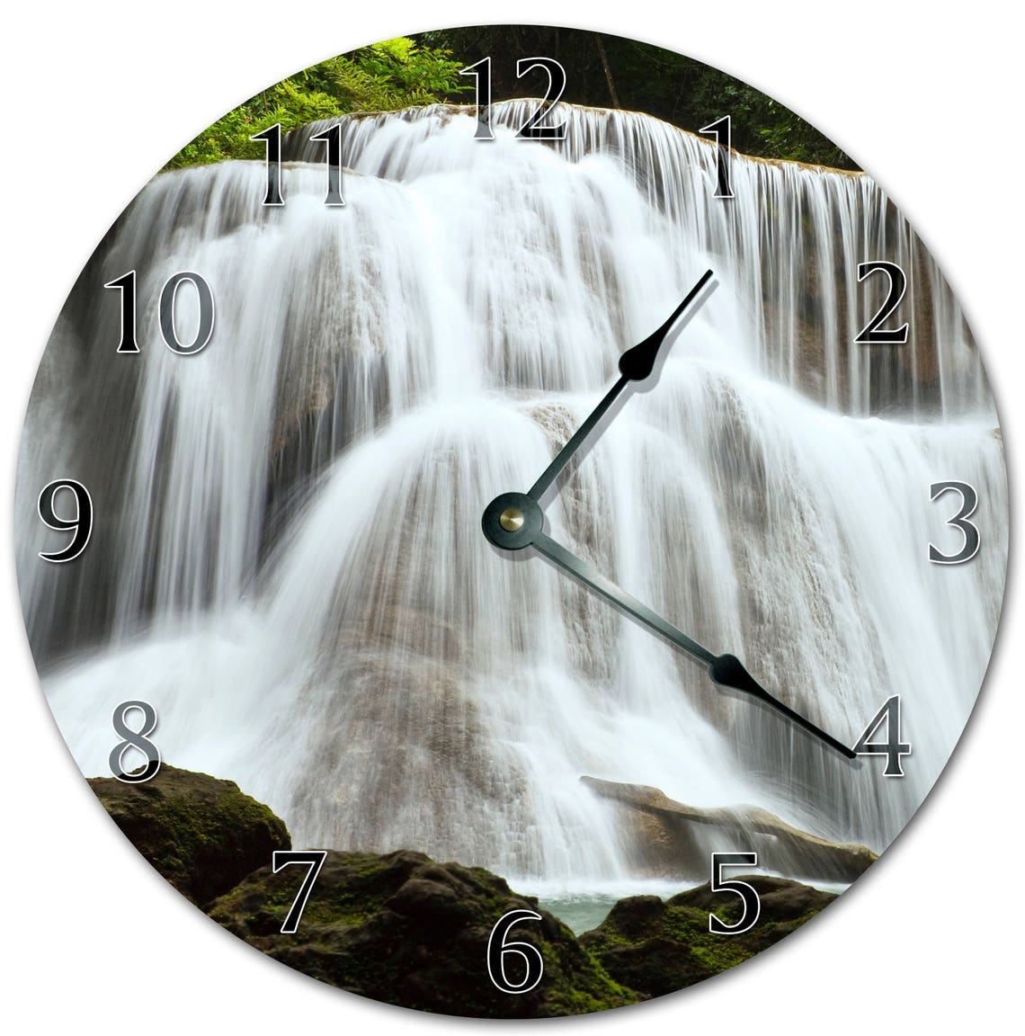 10.5 Beautiful White Water WATERFALL Clock Living Room - Etsy