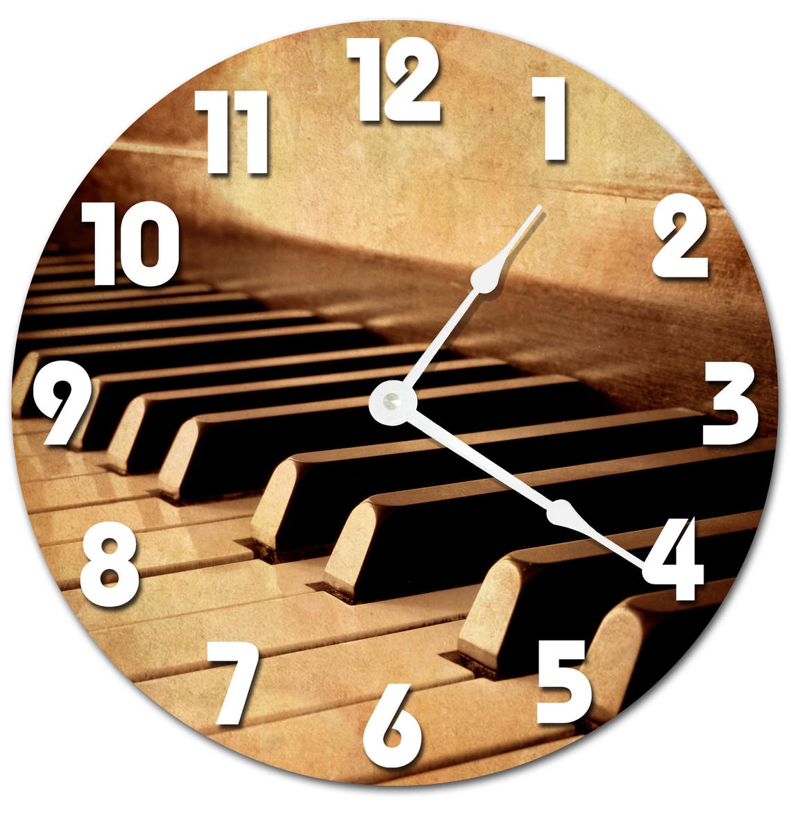 10.5 VINTAGE PIANO KEYS Clock Living Room Clock - Etsy