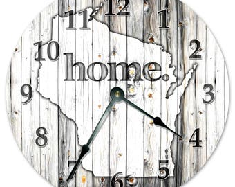 10.5 WEST VIRGINIA Rustic Map Clock Living Room Clock | Etsy