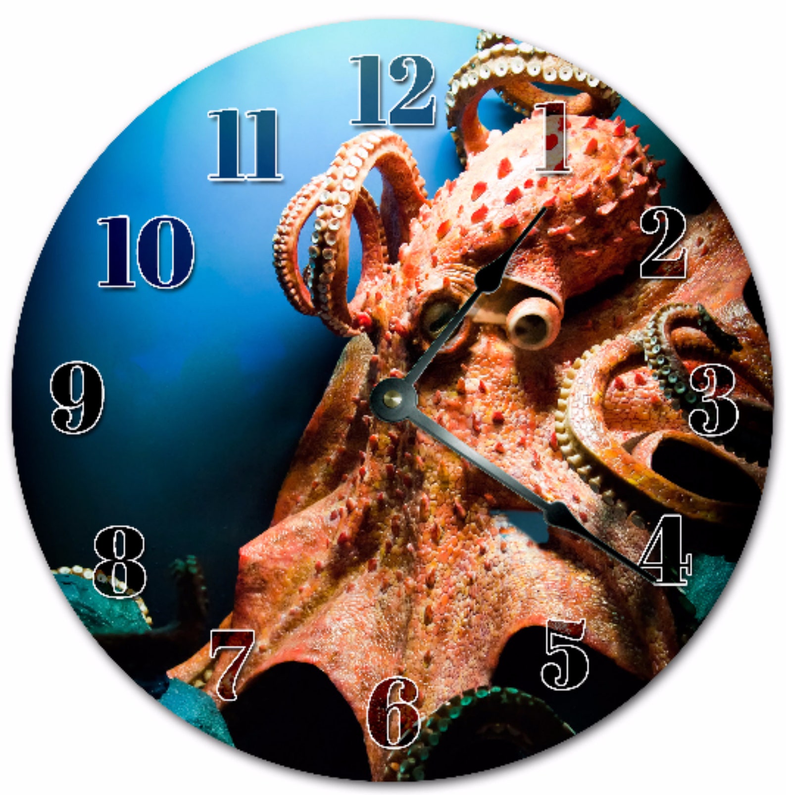 10.5 Enormous OCTOPUS Clock Living Room Clock Large | Etsy