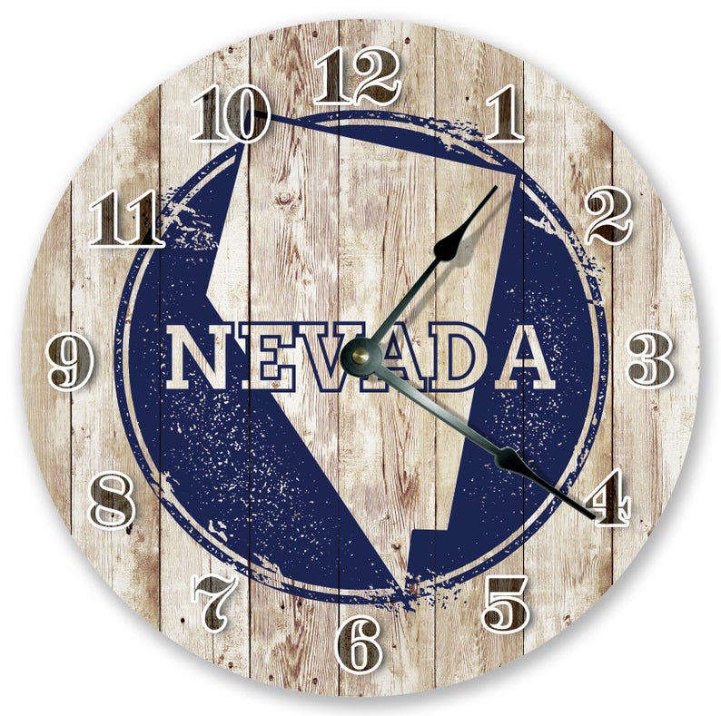 10.5 Nevada Stamp Large 10.5 Wall Clock Home - Etsy