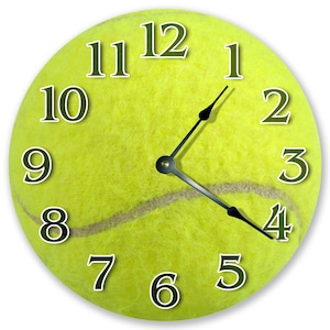 10.5 Tennis Ball Clock Lawn Tennis Lover Clock - Etsy