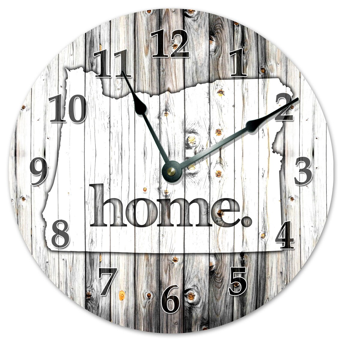 10.5 OREGON Rustic Map Clock Living Room Clock Large - Etsy