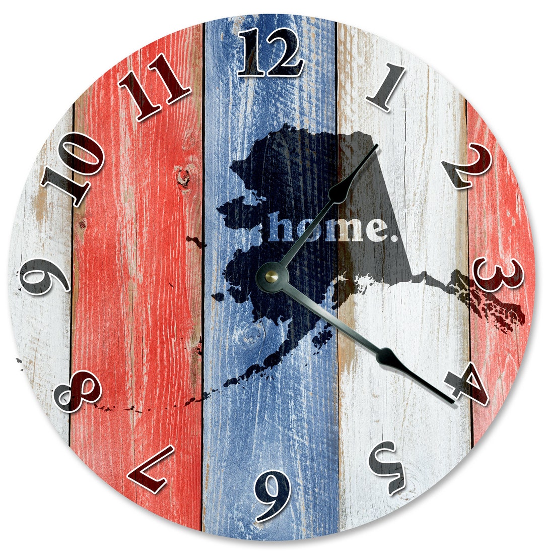 10.5 ALASKA Clock Living Room Clock Large 10.5 Wall Clock Home Décor ...
