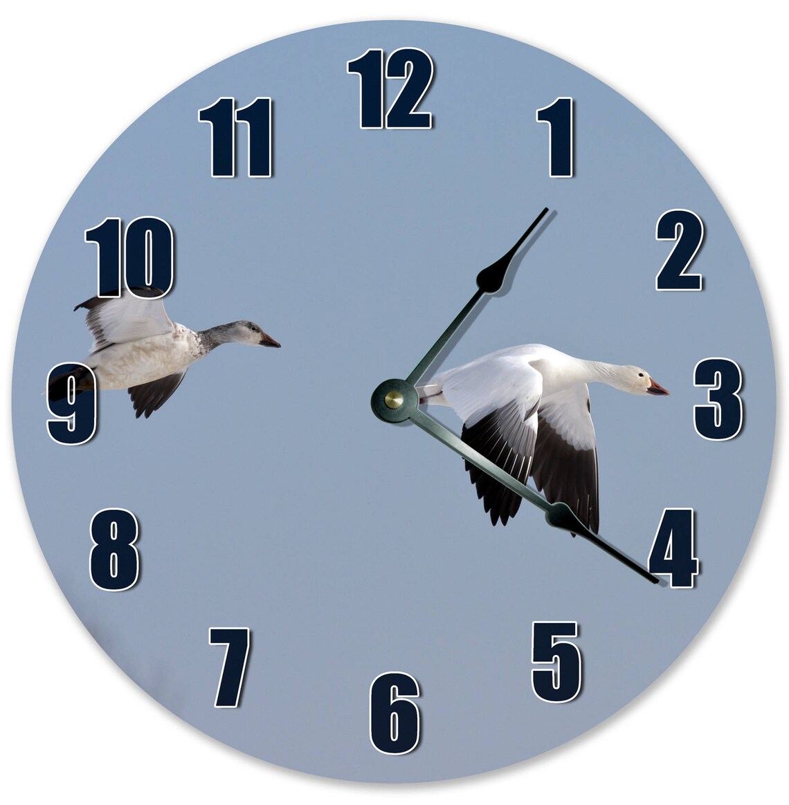 10.5 SNOW GOOSE Clock Large 10.5 Wall Clock - Etsy