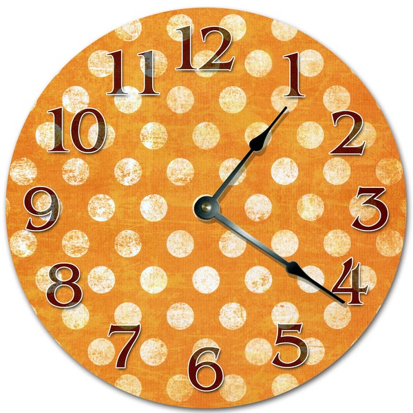 Polka Dot Clock - Etsy