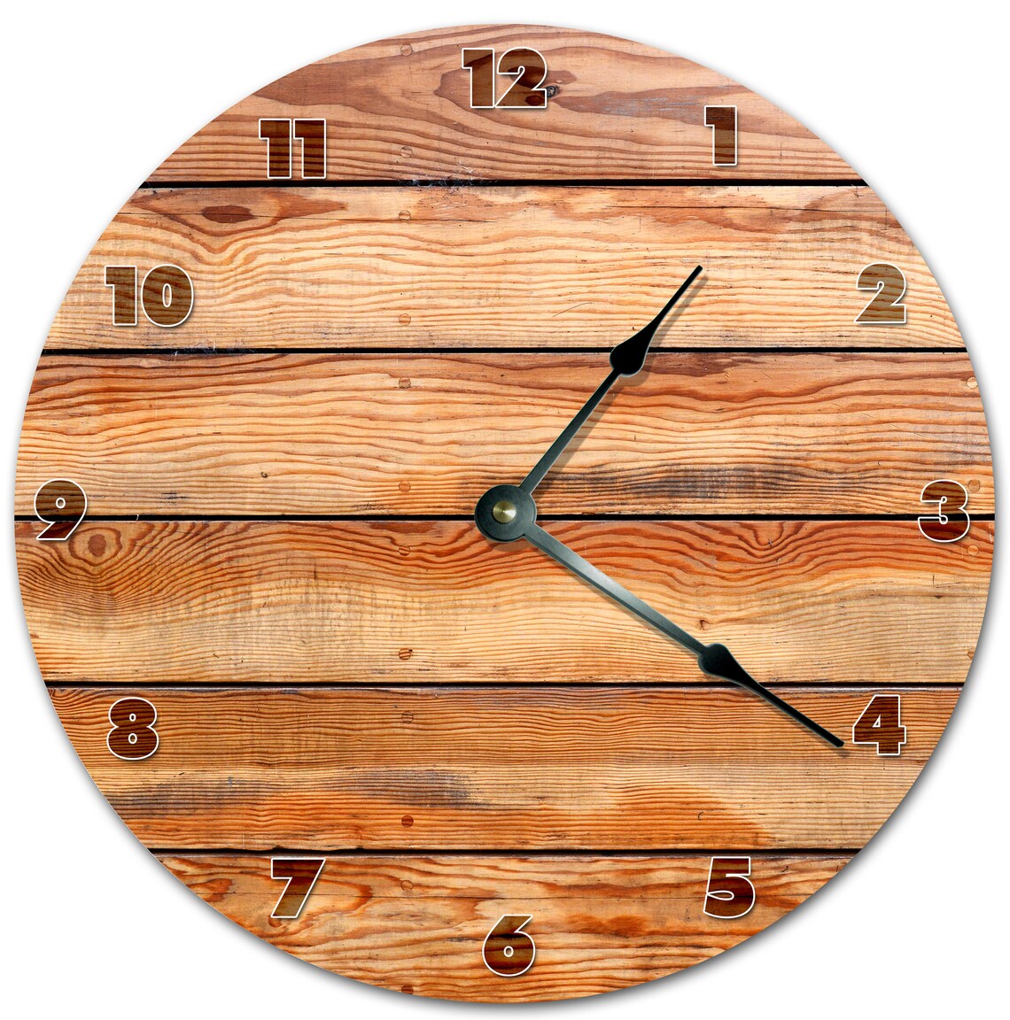 10.5 ROUGH WOODEN Planks Clock Living Room Clock - Etsy