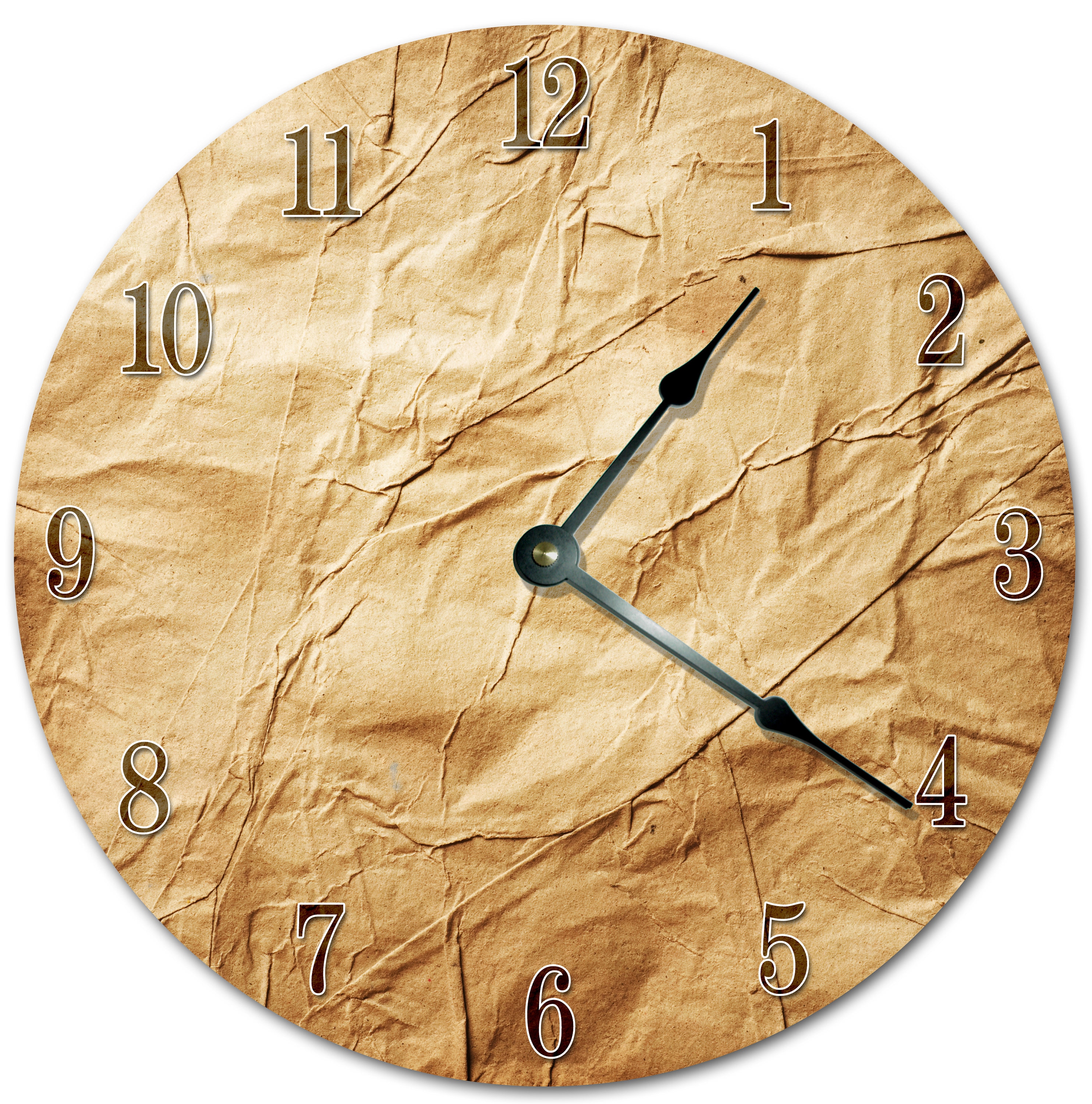 10.5 CRUMPLED PAPER Clock Living Room Clock Large | Etsy