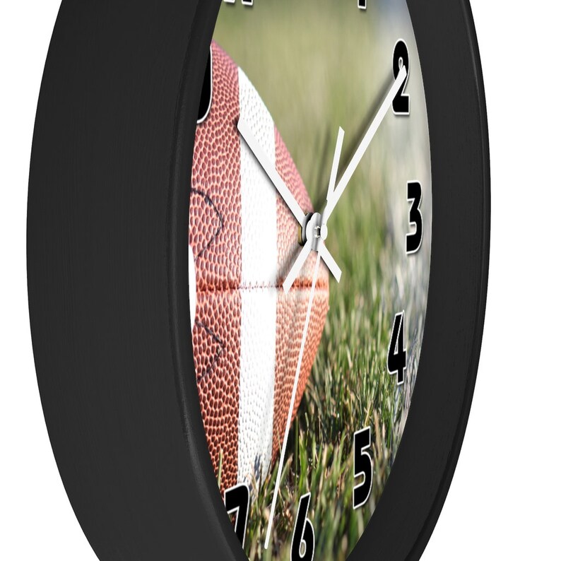 10 Silent Wall Clocks FOOTBALL WALL CLOCK Personalized | Etsy
