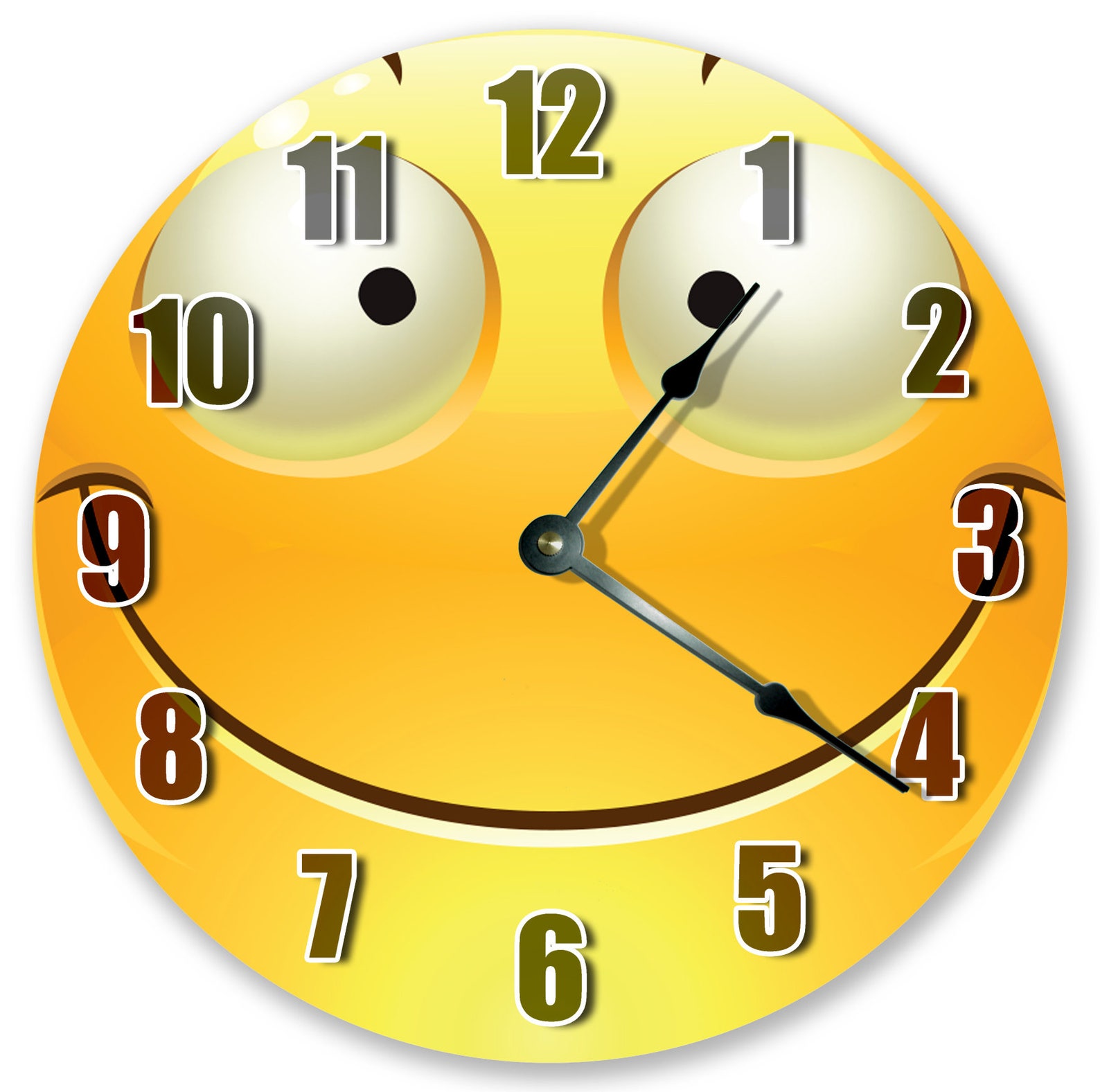 10.5 Huge Eyed SMILING EMOJI CLOCK Gran reloj de pared - Etsy México