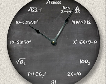 Math Wall Clock | Etsy