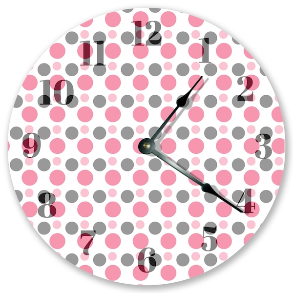 Polka Dot Clock - Etsy