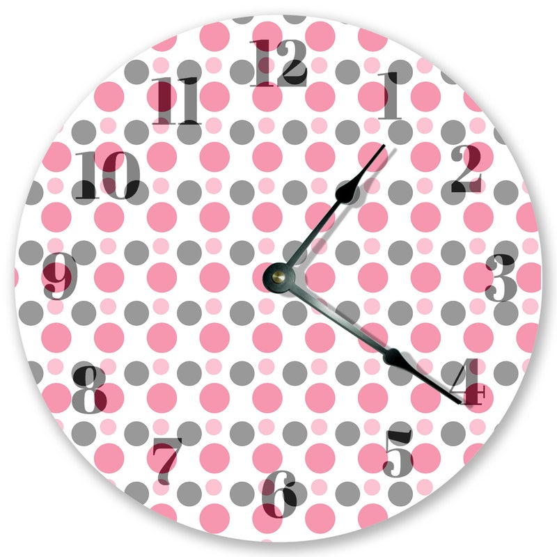 Polka Dot Clock - Etsy