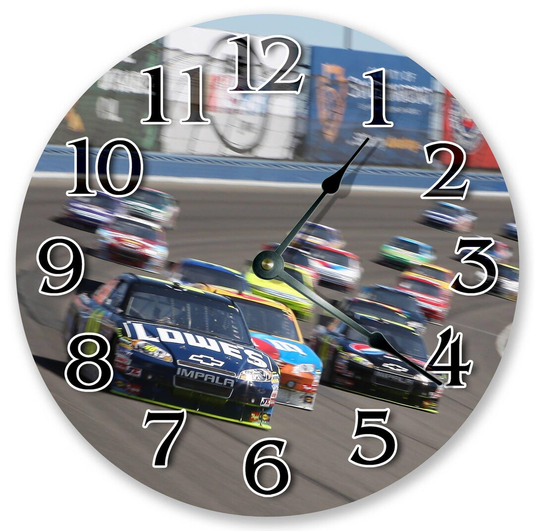 Nascar Racing Wall Clock: 10.5" Race Car Decor - Etsy