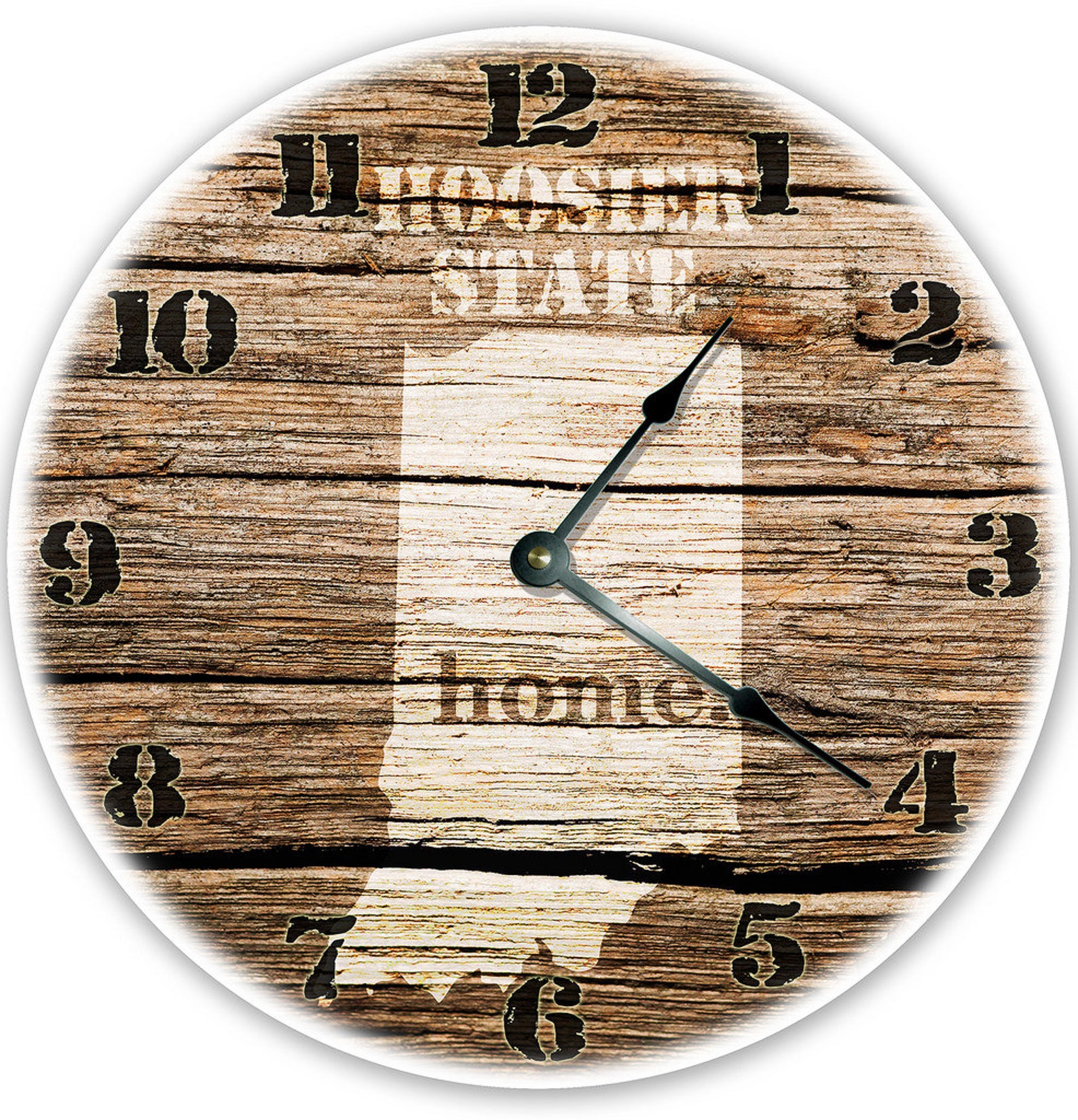 12 INDIANA STATE HOMELAND Clock Large 12 Inch Wall - Etsy