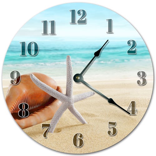 10.5 BEACHVIEW BENCHES Clock Living Room Clock Large - Etsy