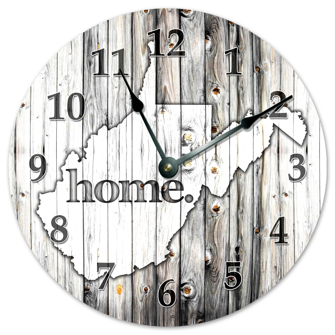 10.5 WEST VIRGINIA Rustic Map Clock Living Room Clock | Etsy
