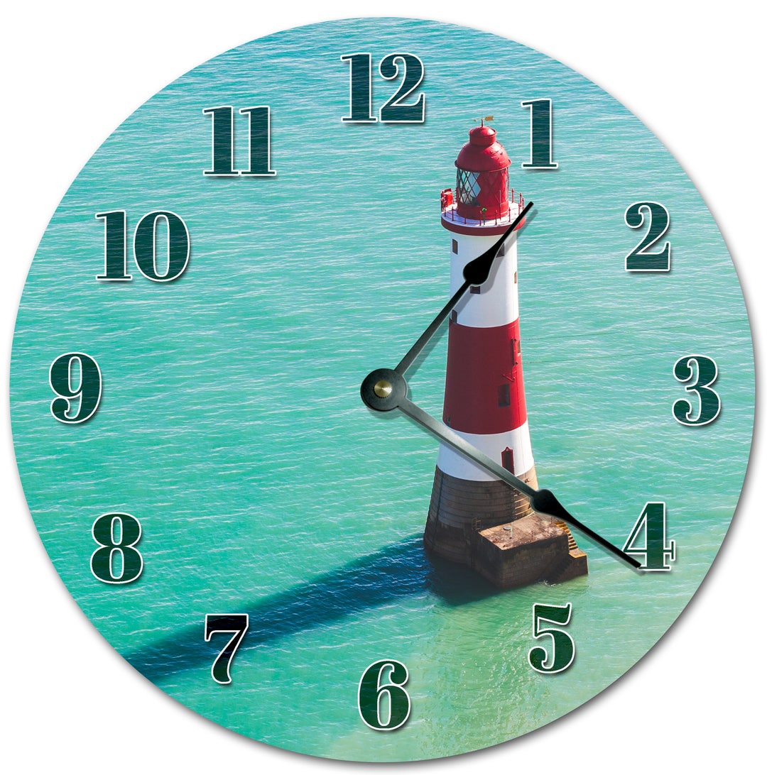 10.5 LIGHTHOUSE Clock Living Room Clock Large 10.5 Wall Clock Home ...