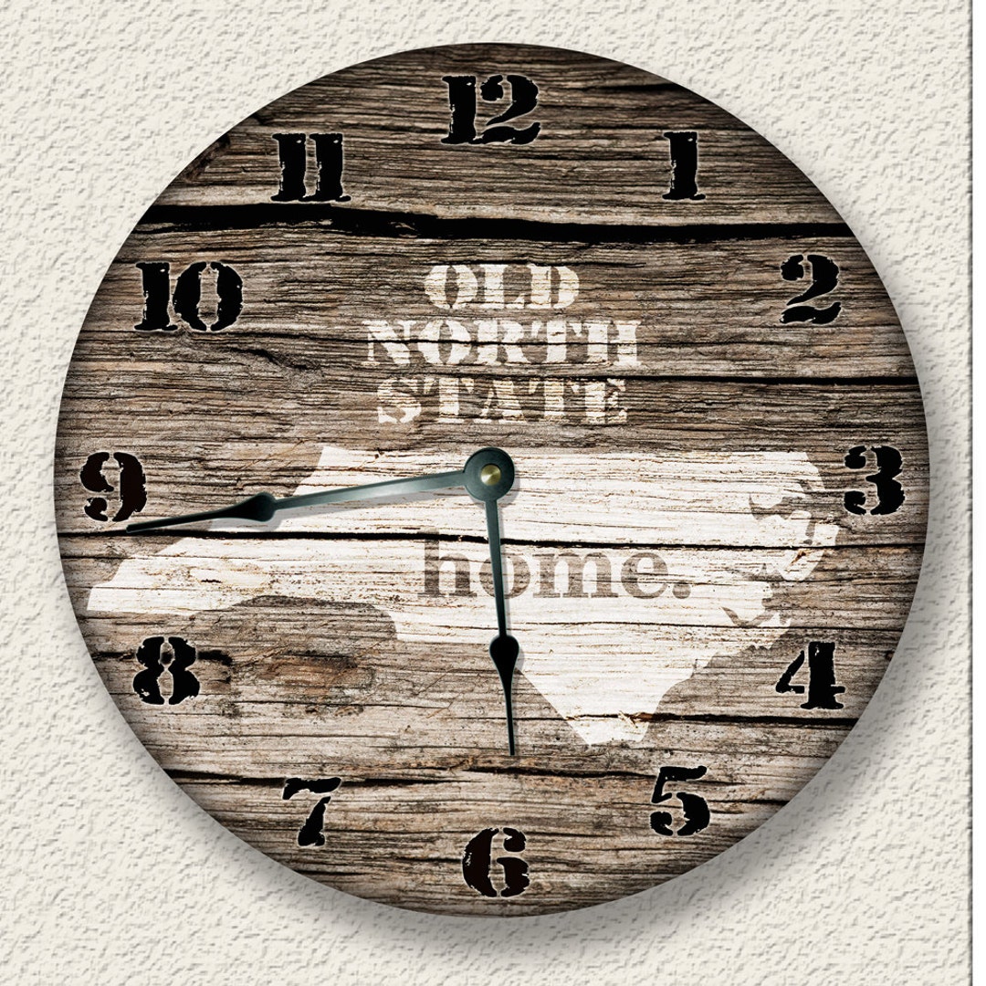 10.5 Wall Clock North Carolina Home State Wall CLOCK Barn Boards ...