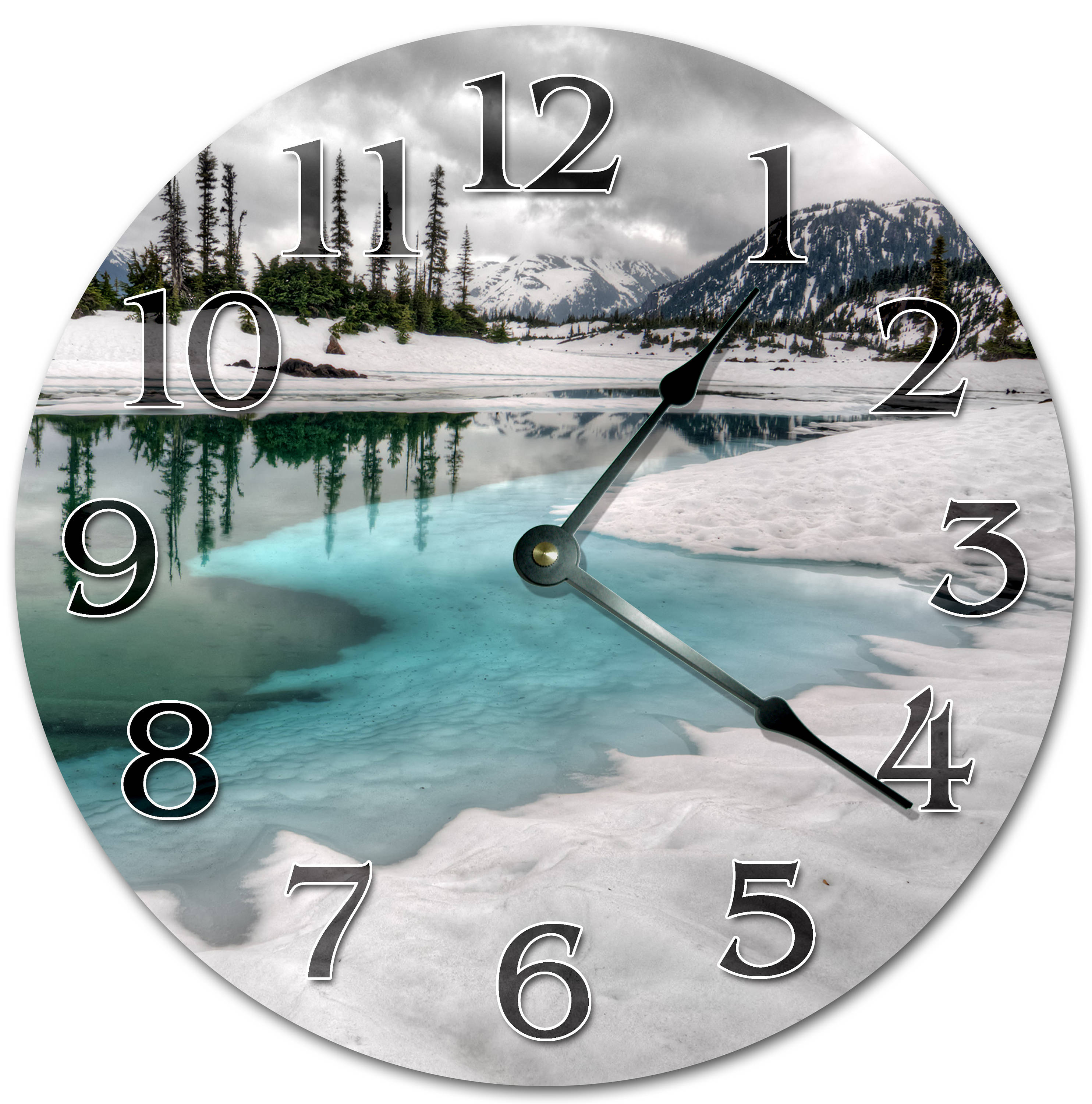 10.5 ALASKA MOUNTAINS Clock Living Room Clock Large | Etsy