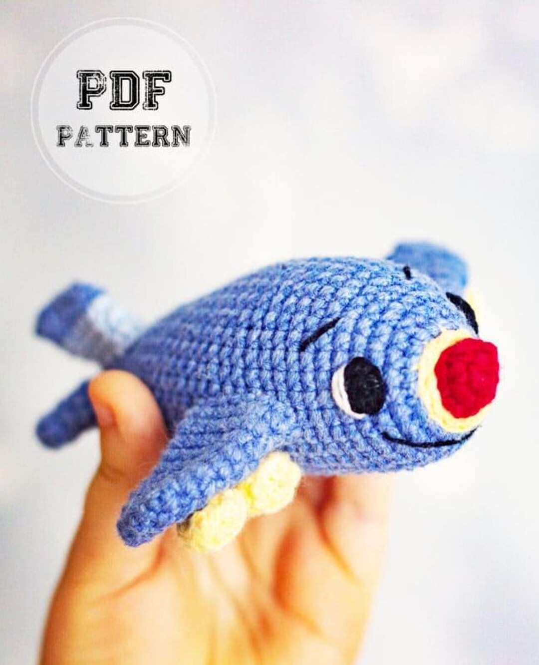Crochet Airplane Amigurumi PDF Pattern, Cute Plane Toy Tutorial ...