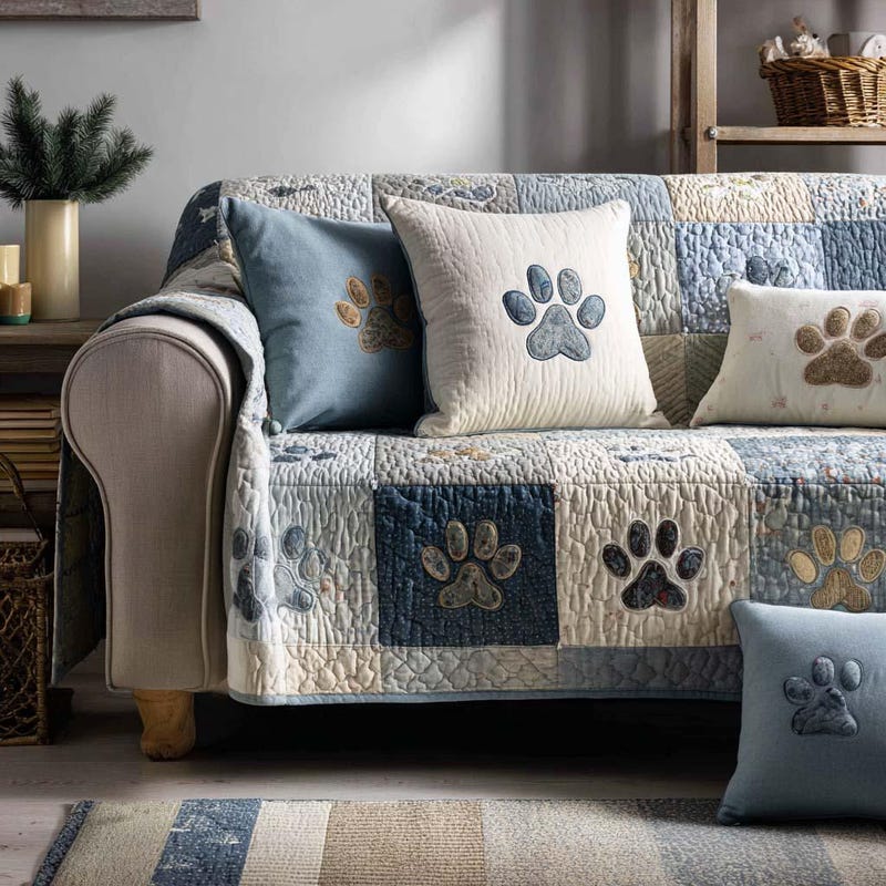 Paw Prints Sofa Cover - Etsy